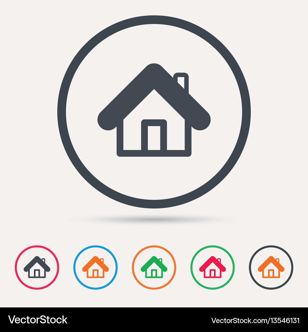 Home icon house building sign Royalty Free Vector Image