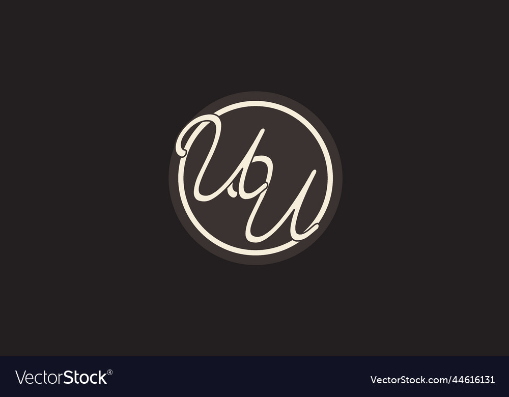 Initial letter uu monogram logo with simple Vector Image