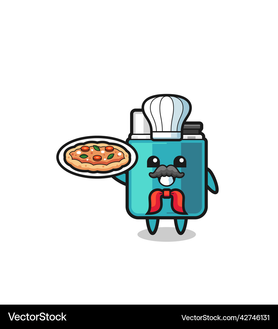 Lighter character as italian chef mascot Vector Image
