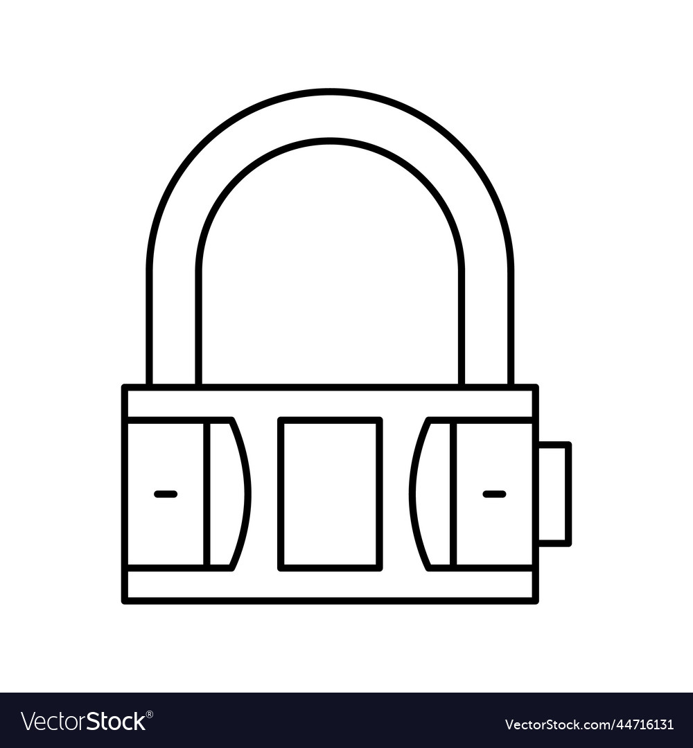 Lock padlock line icon Royalty Free Vector Image Lock padlock line icon Royalty Free Vector Image