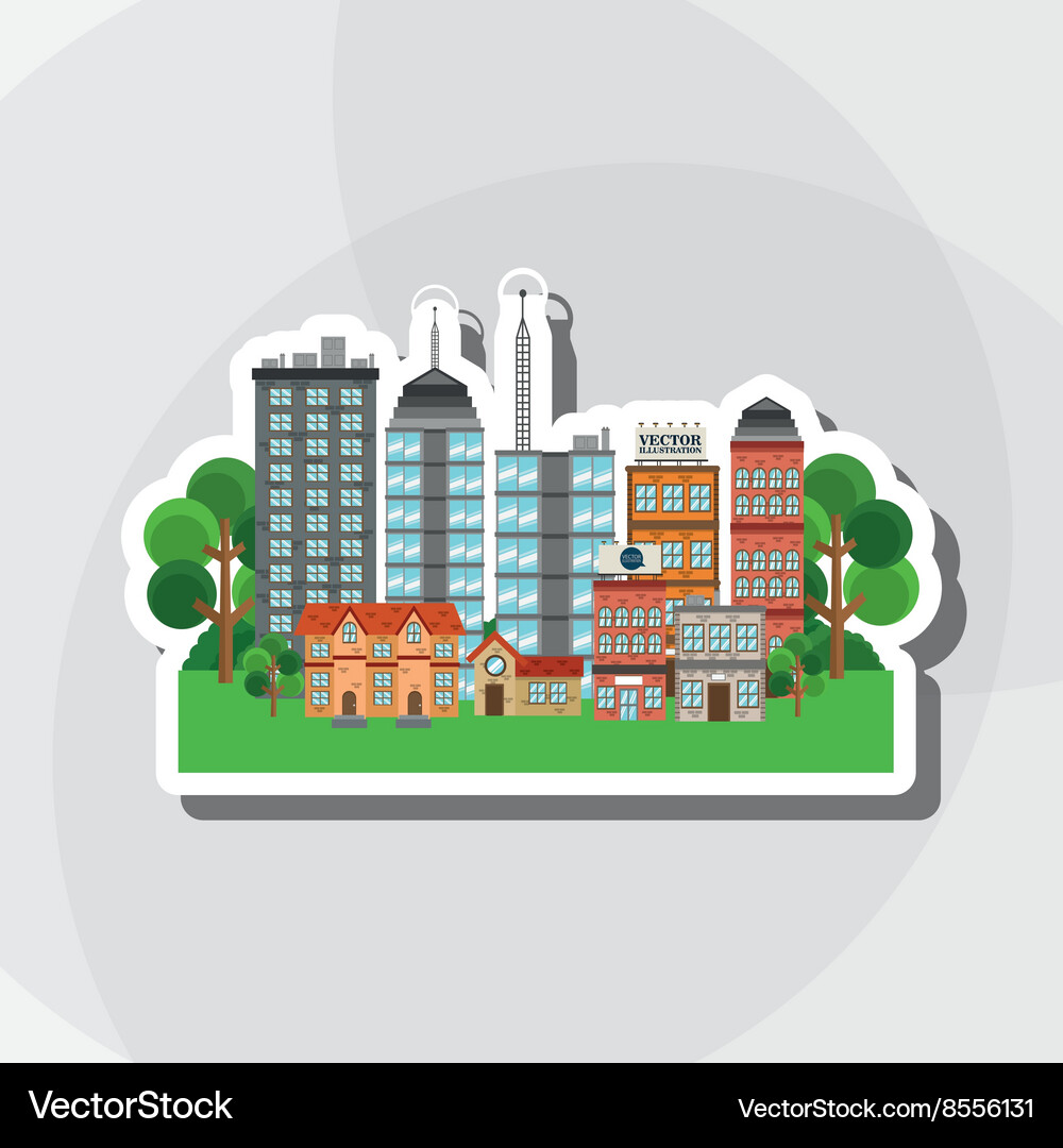 Nature city design Royalty Free Vector Image - VectorStock