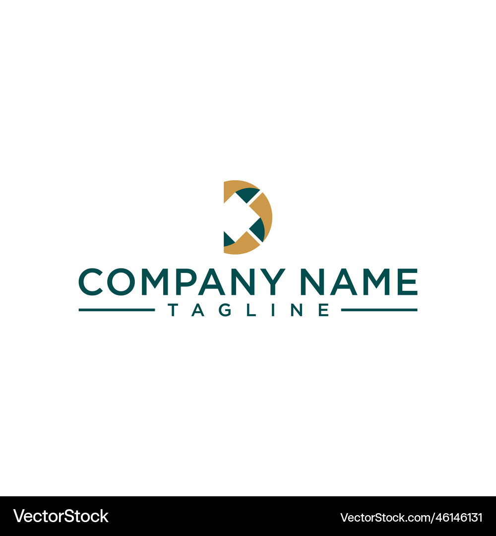 Original d logo is stylish and elegant in shape Vector Image