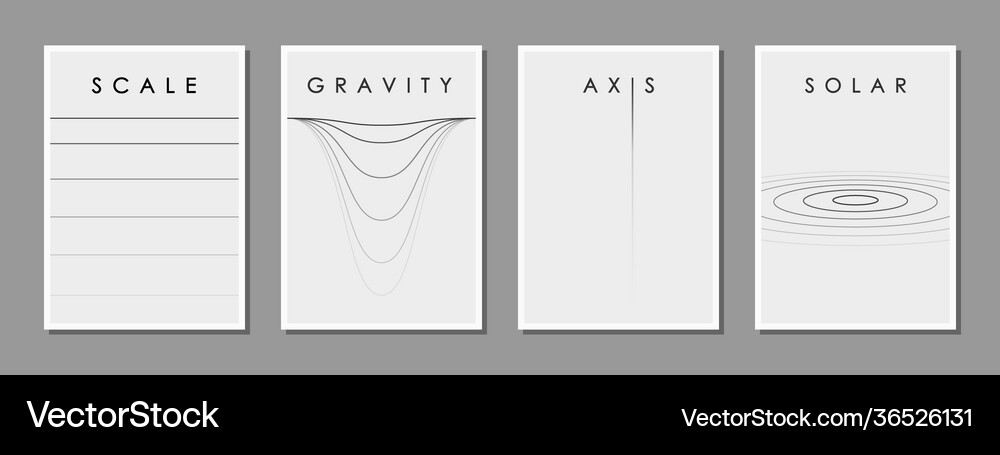 Set minimalist black and white design Royalty Free Vector