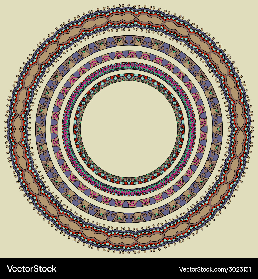 Set of round geometrical frames circle border Vector Image