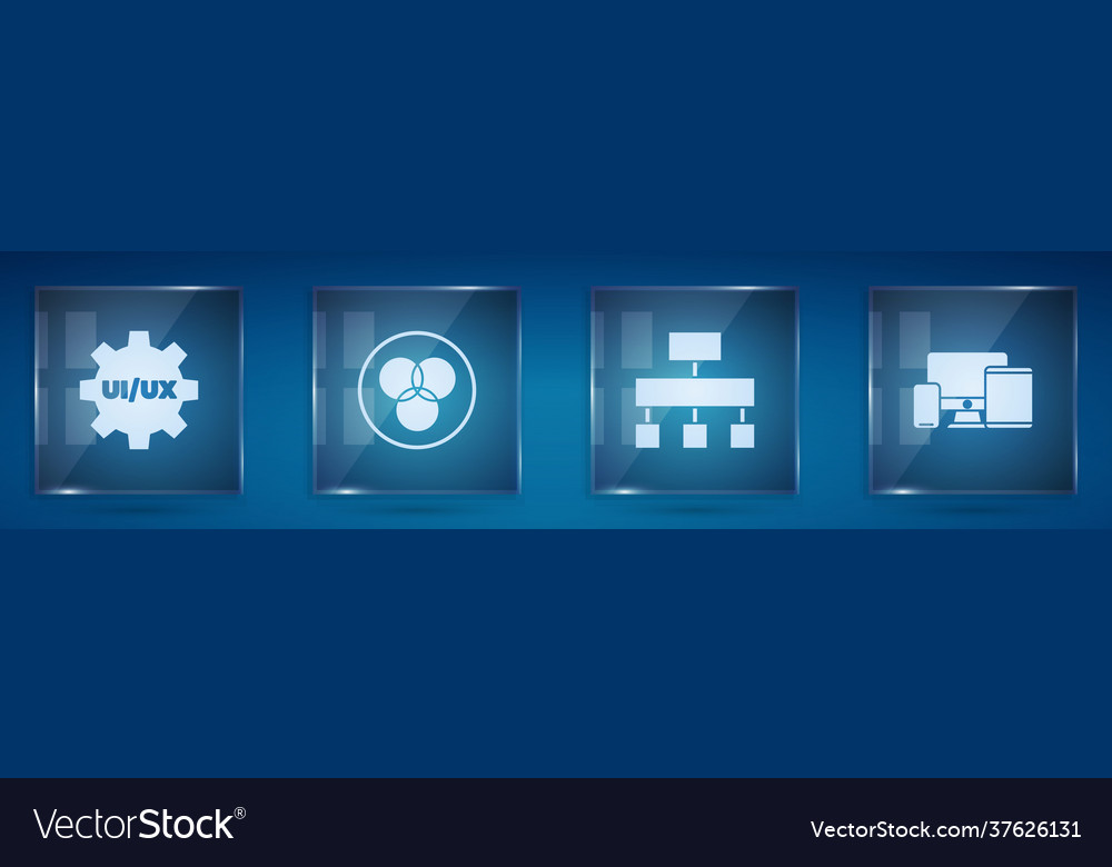 Set Ui Or Ux Design Rgb And Cmyk Color Mixing Vector Image
