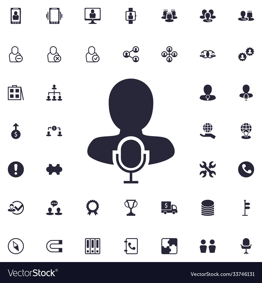 Talking user icon Royalty Free Vector Image - VectorStock