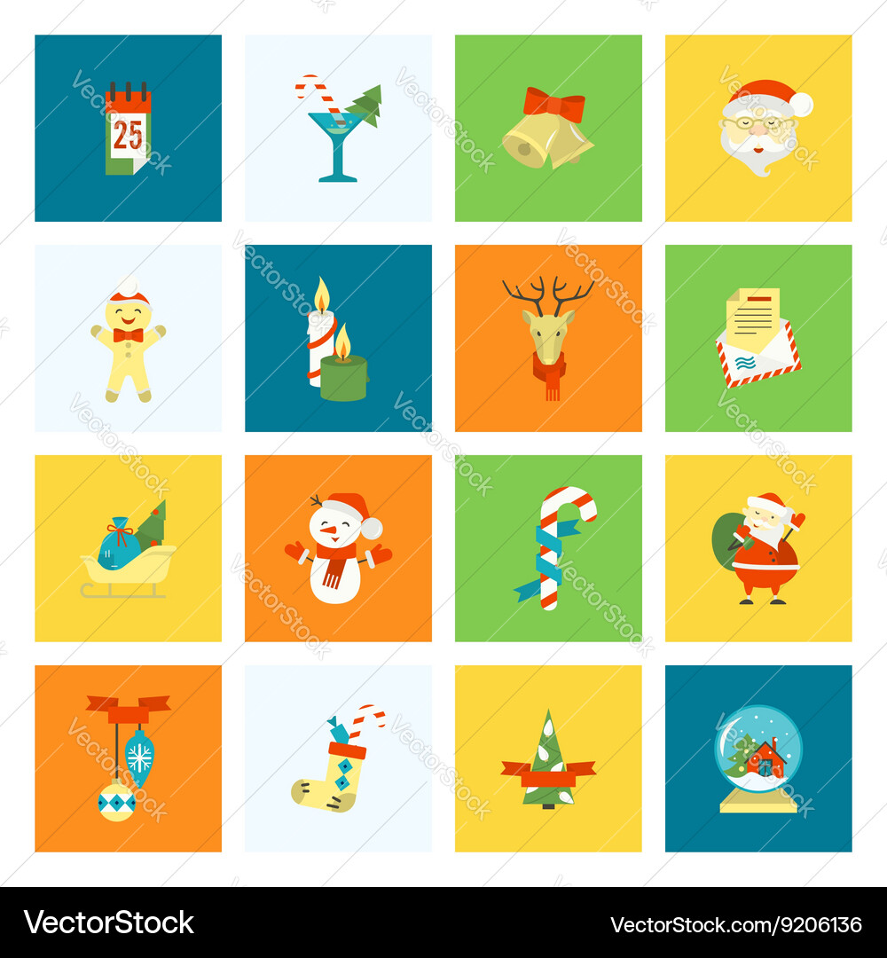 Christmas and winter icons collection Royalty Free Vector