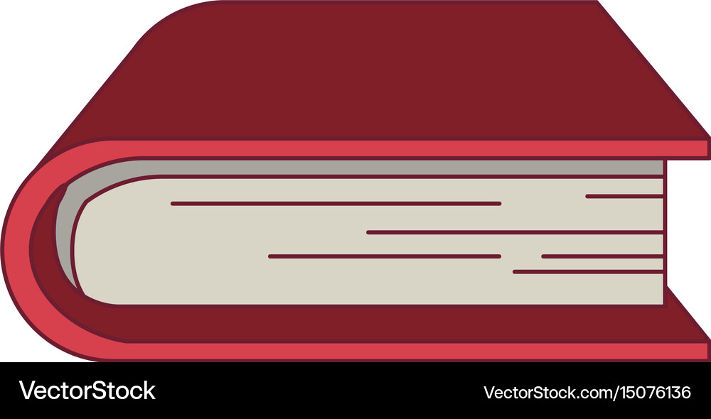 Colorful graphic of thick book Royalty Free Vector Image
