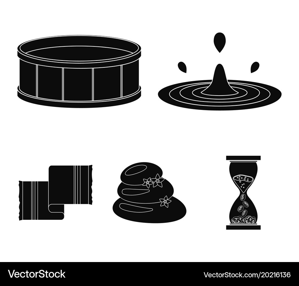 Drops water pool or basin with hot water spa Vector Image