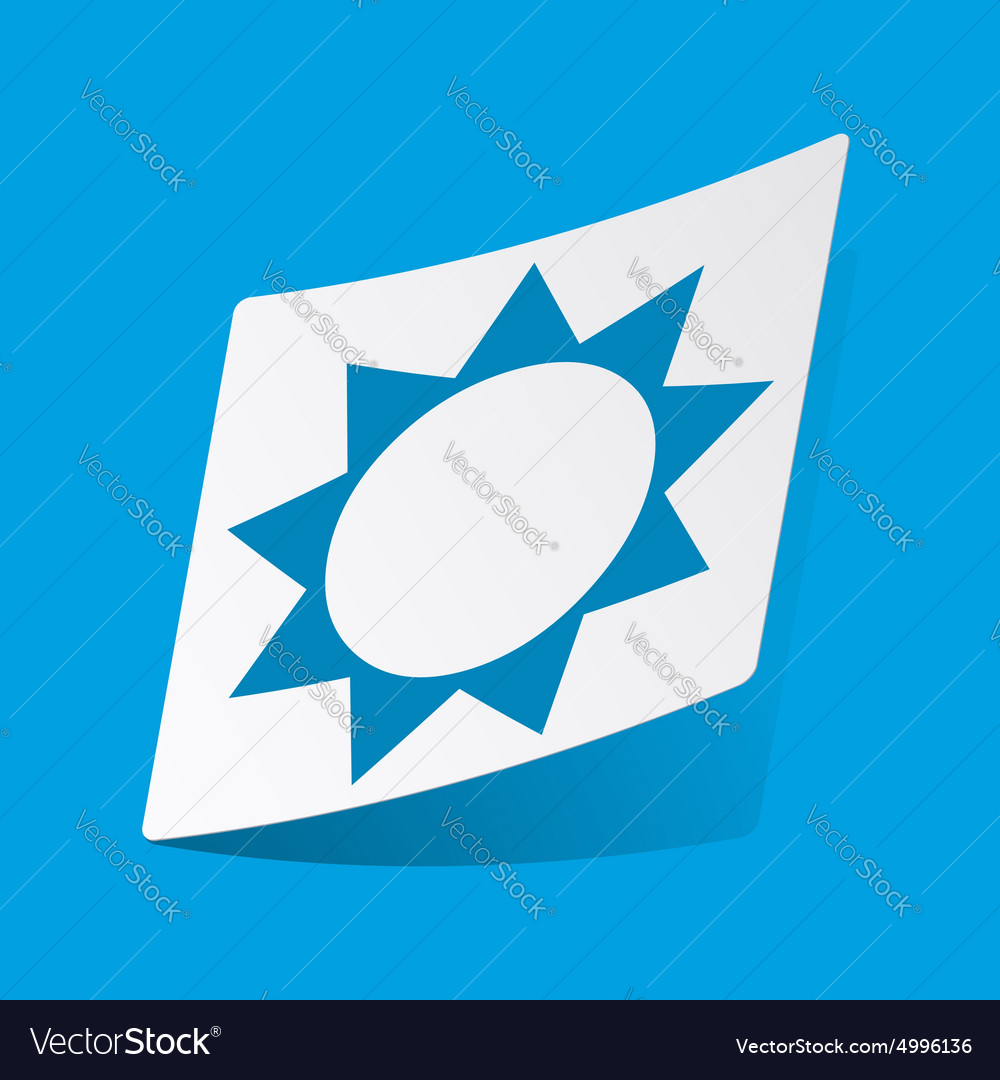 Sun sticker Royalty Free Vector Image - VectorStock