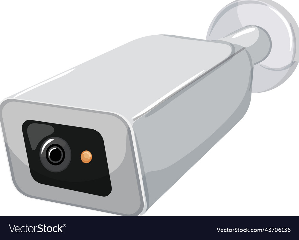 System security camera cctv cartoon Royalty Free Vector