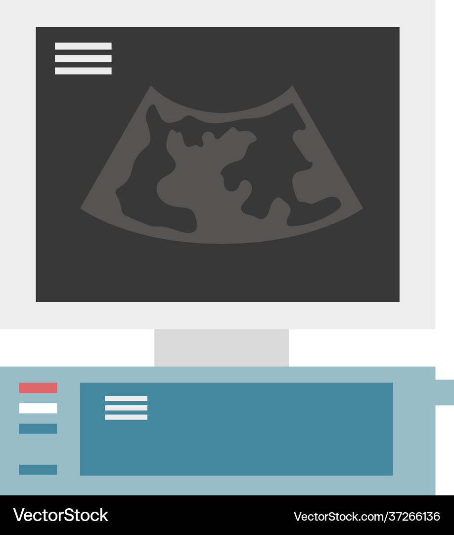 Ultrasound machine medical Royalty Free Vector Image