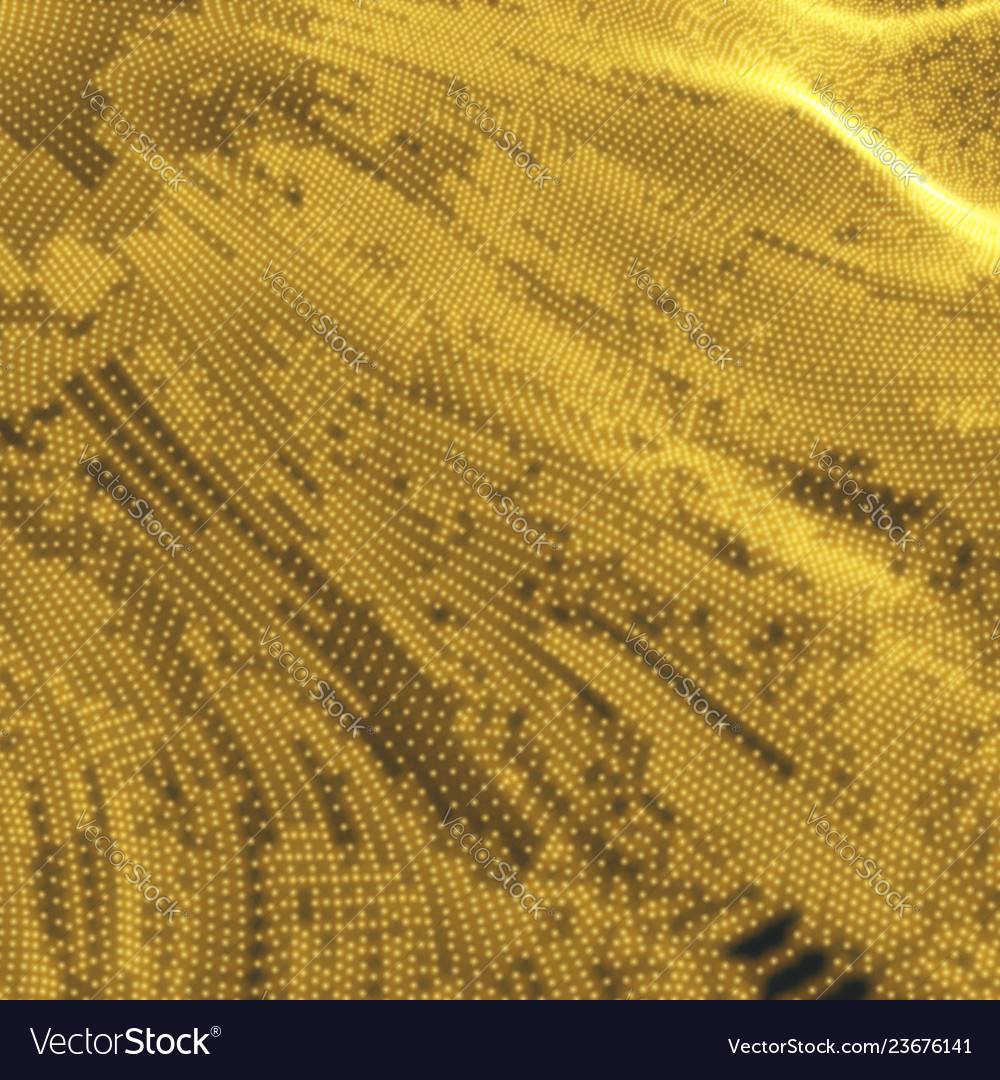 Array with dynamic particles 3d technology texture