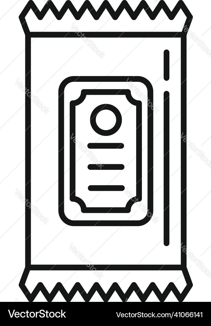 Chocolate snack bar icon outline granola Vector Image