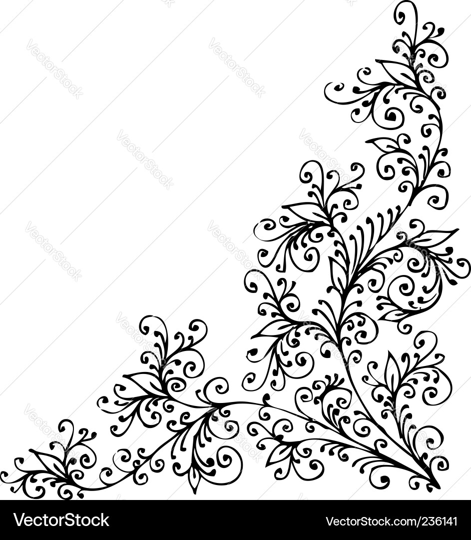 Floral vignette Royalty Free Vector Image - VectorStock