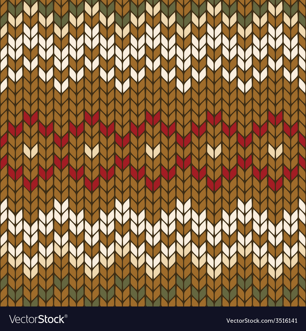 Seamless knitted geometric pattern Royalty Free Vector Image