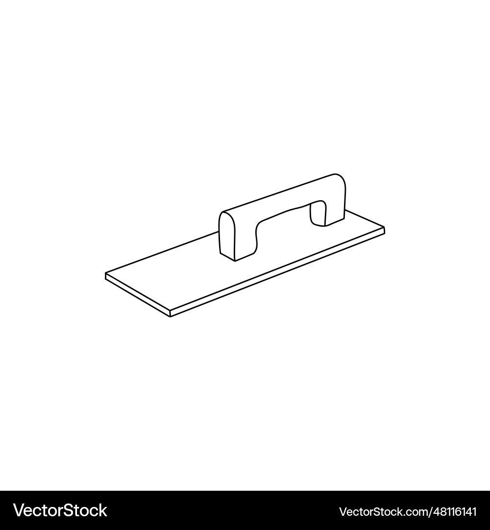 Trowel line art minimalist design template Vector Image