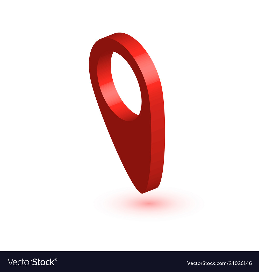 3d pointer red Royalty Free Vector Image - VectorStock