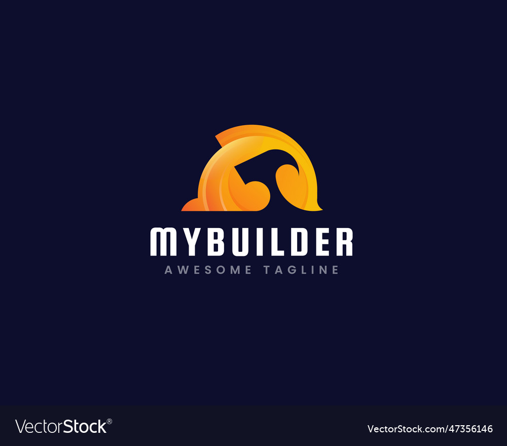 Builder logo template design Royalty Free Vector Image