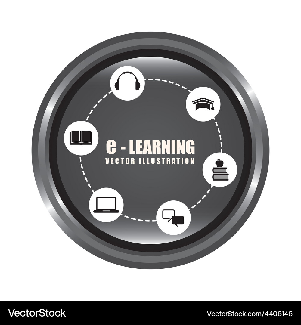 E-learning concept Royalty Free Vector Image - VectorStock