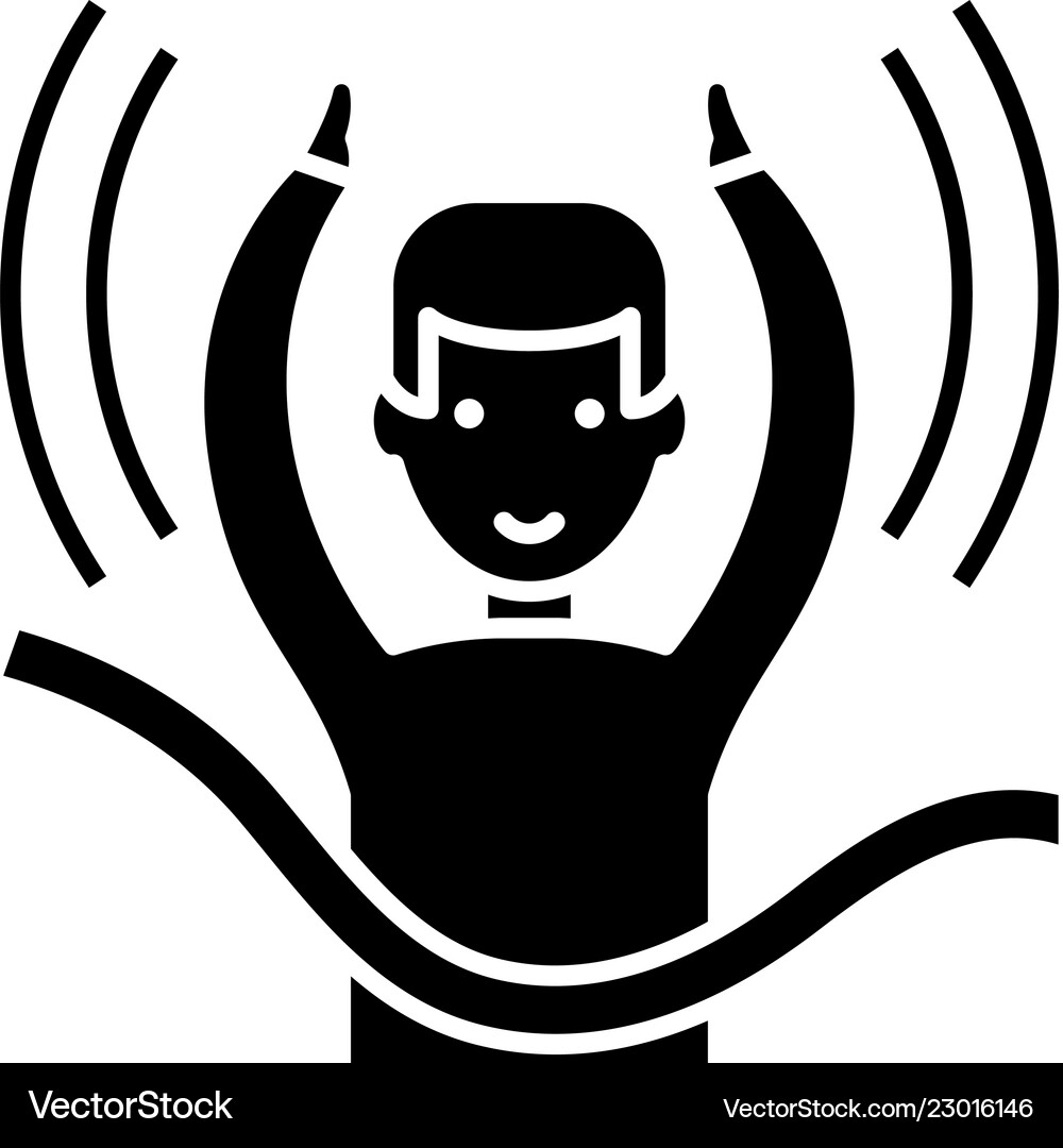 Finish black icon sign on isolated Royalty Free Vector Image