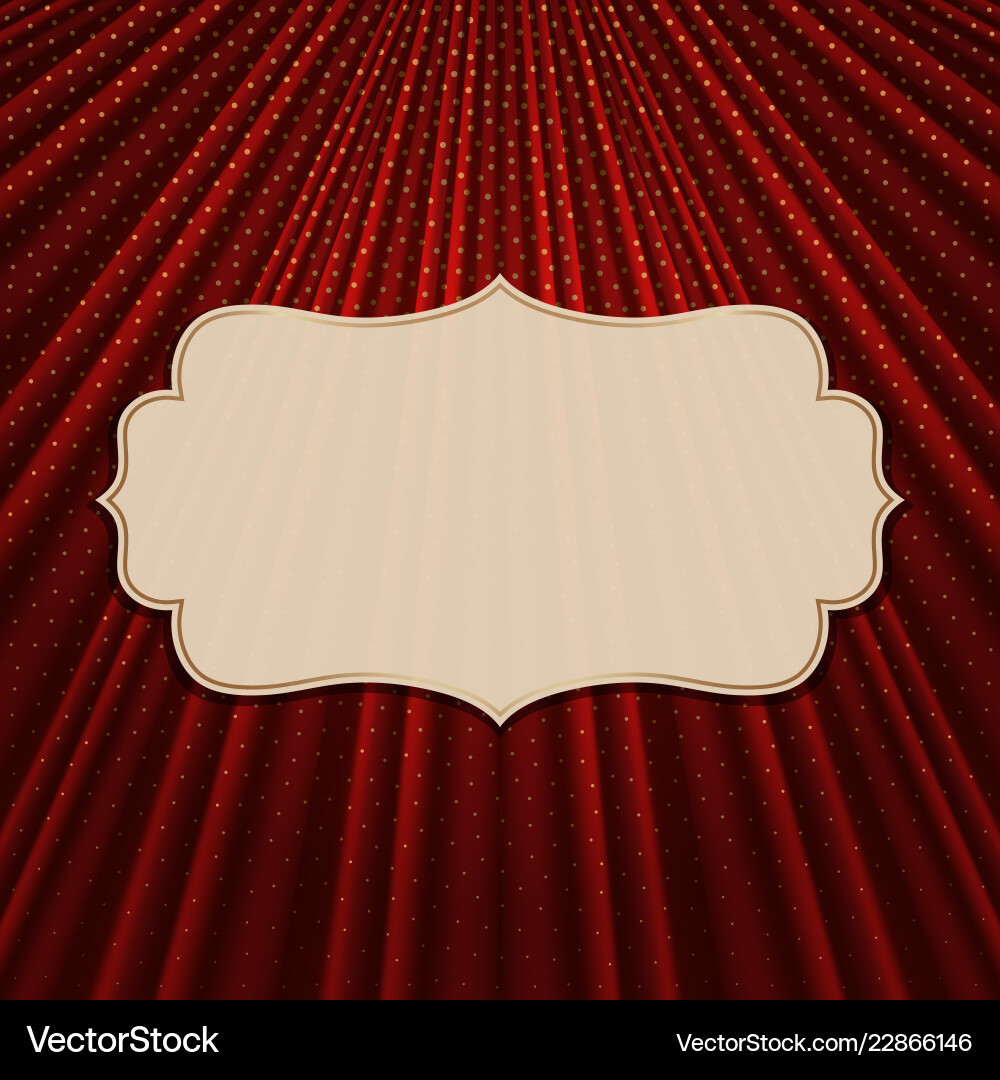 Frame on a textile red background Royalty Free Vector Image