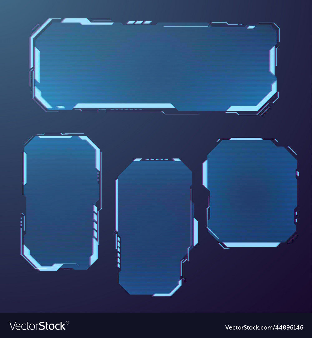 Futuristic user menu interface Royalty Free Vector Image