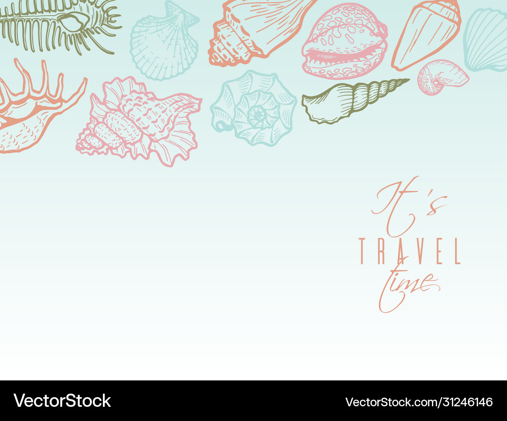 Greeting invitation card tropical travel web Vector Image