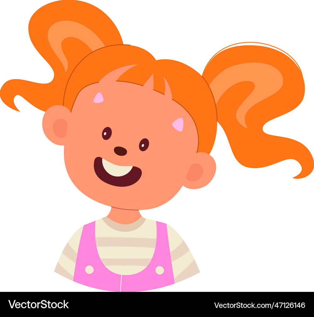 Happy child girl Royalty Free Vector Image - VectorStock