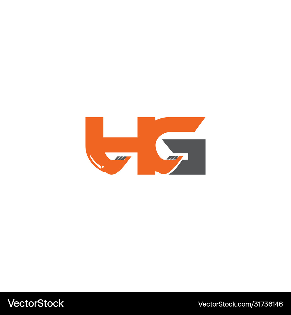 Hg letter logo icon design template elements Vector Image