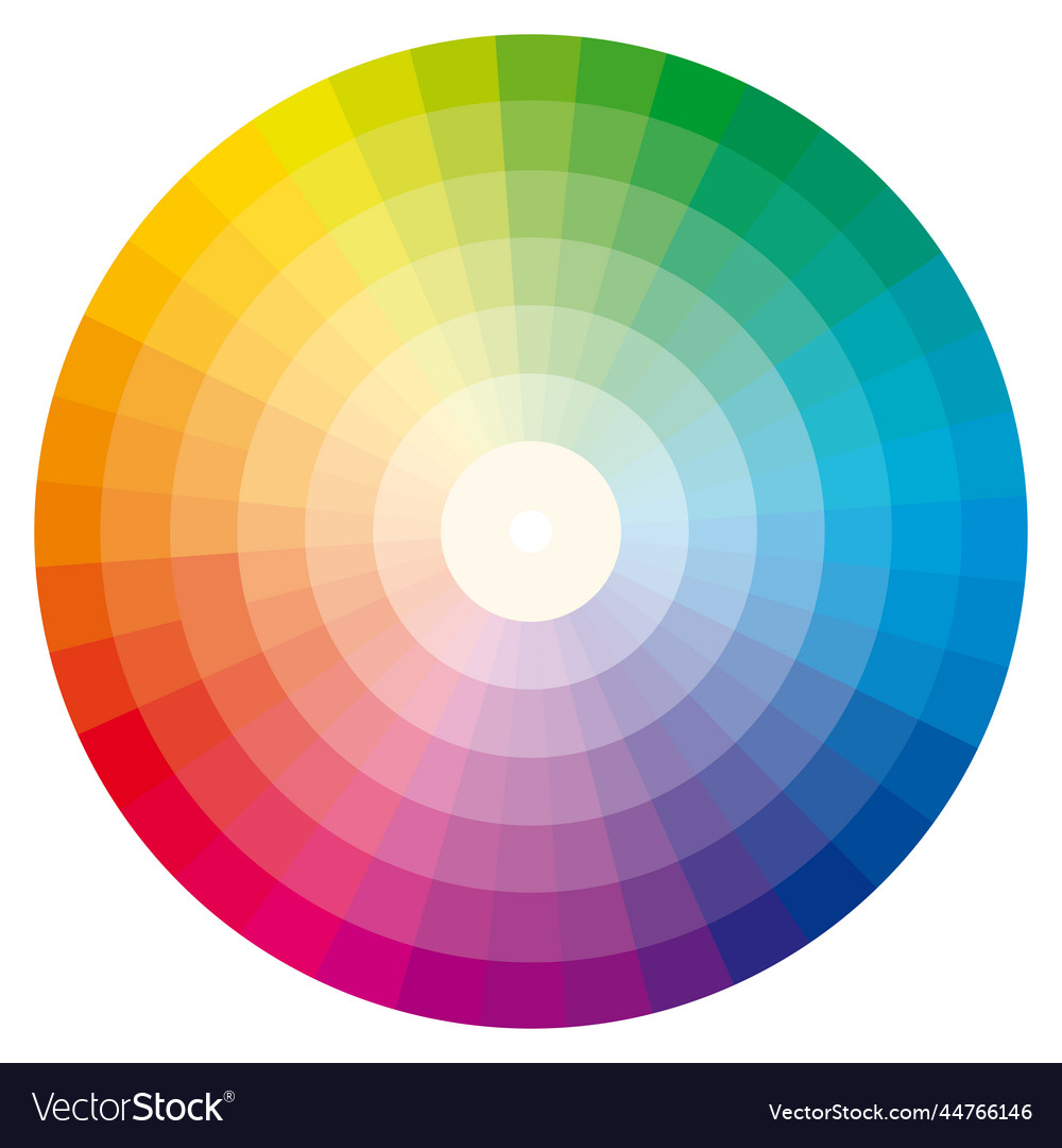 Printing Color Wheel With Twelve Colors Royalty Free Vector