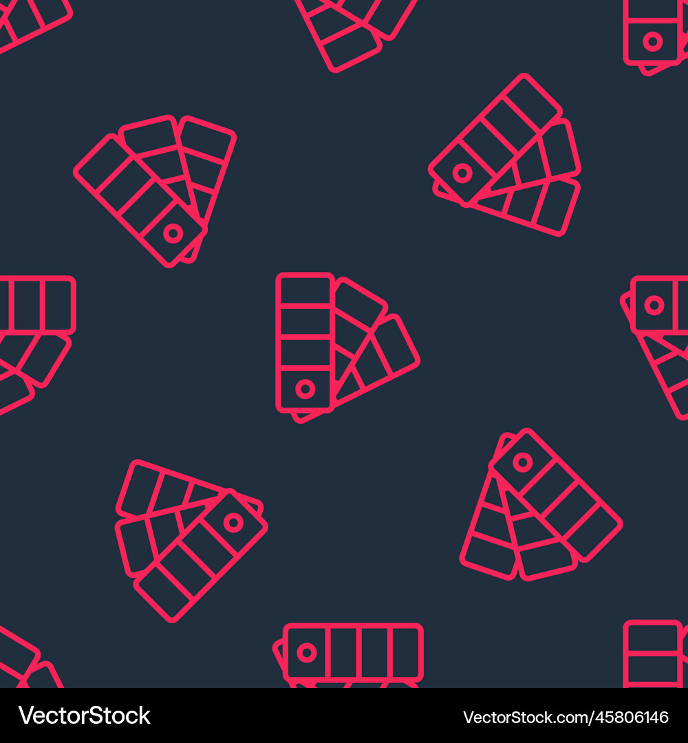 Red line color palette guide icon isolated Vector Image