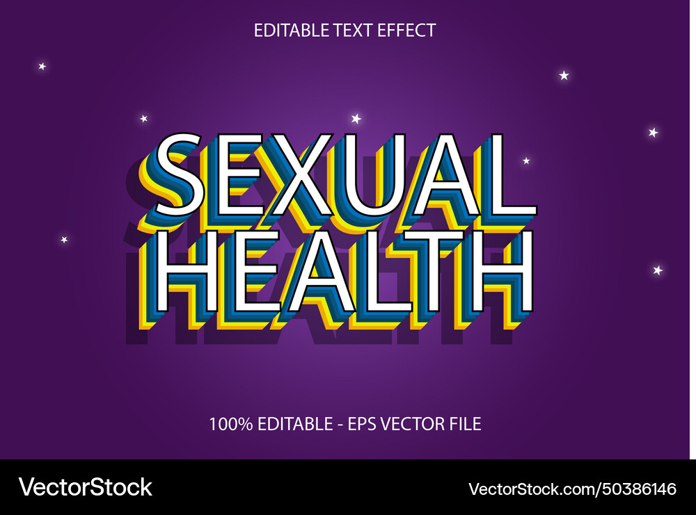 Sexual health with modern style editable text Vector Image