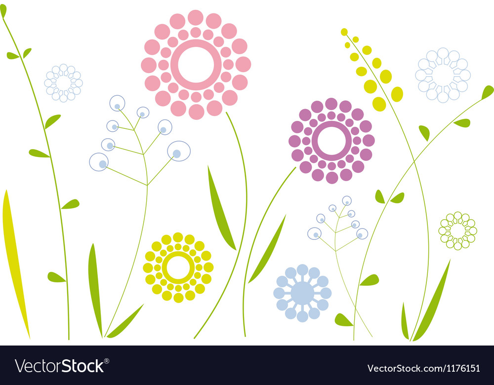 Abstract spring floral background Royalty Free Vector Image