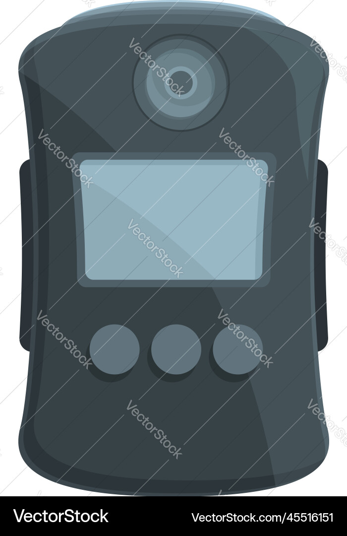 Black gas detector icon cartoon digital Royalty Free Vector