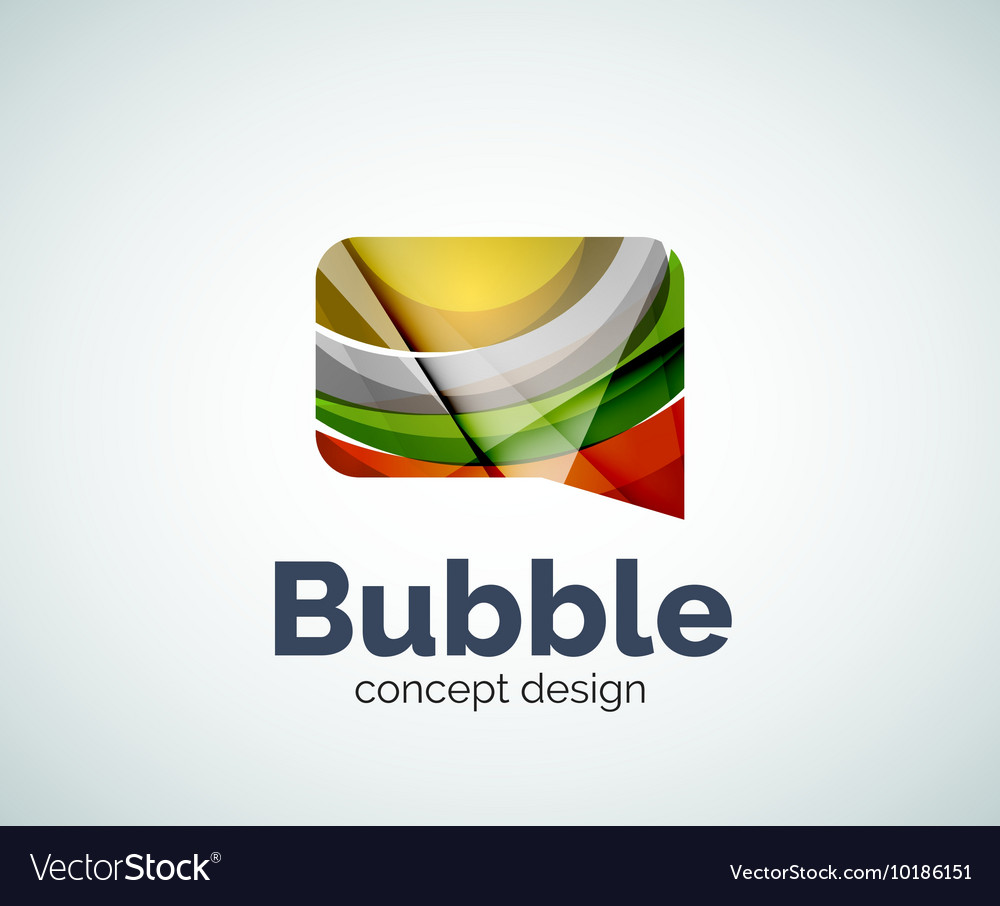 Bubble logo template Royalty Free Vector Image