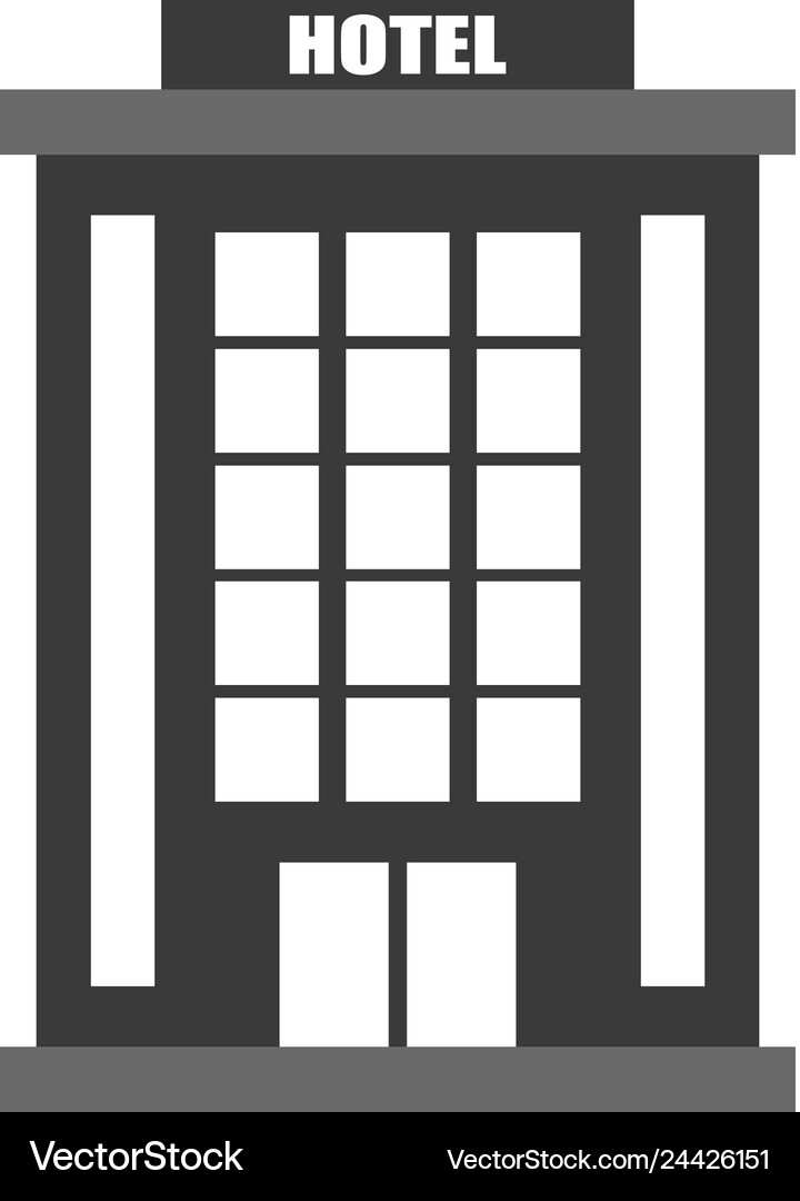 Building hotel icon graphic download template Vector Image