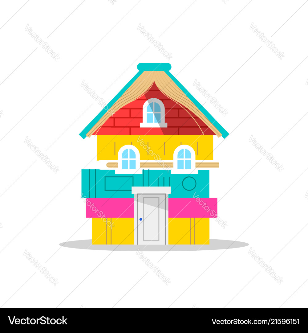 Children book house concept for school reading Vector Image