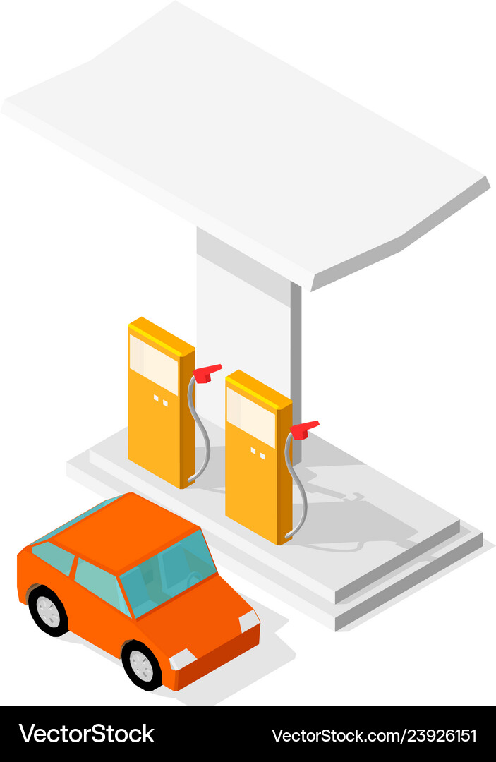 Filling station refilling fuel motorway road Vector Image