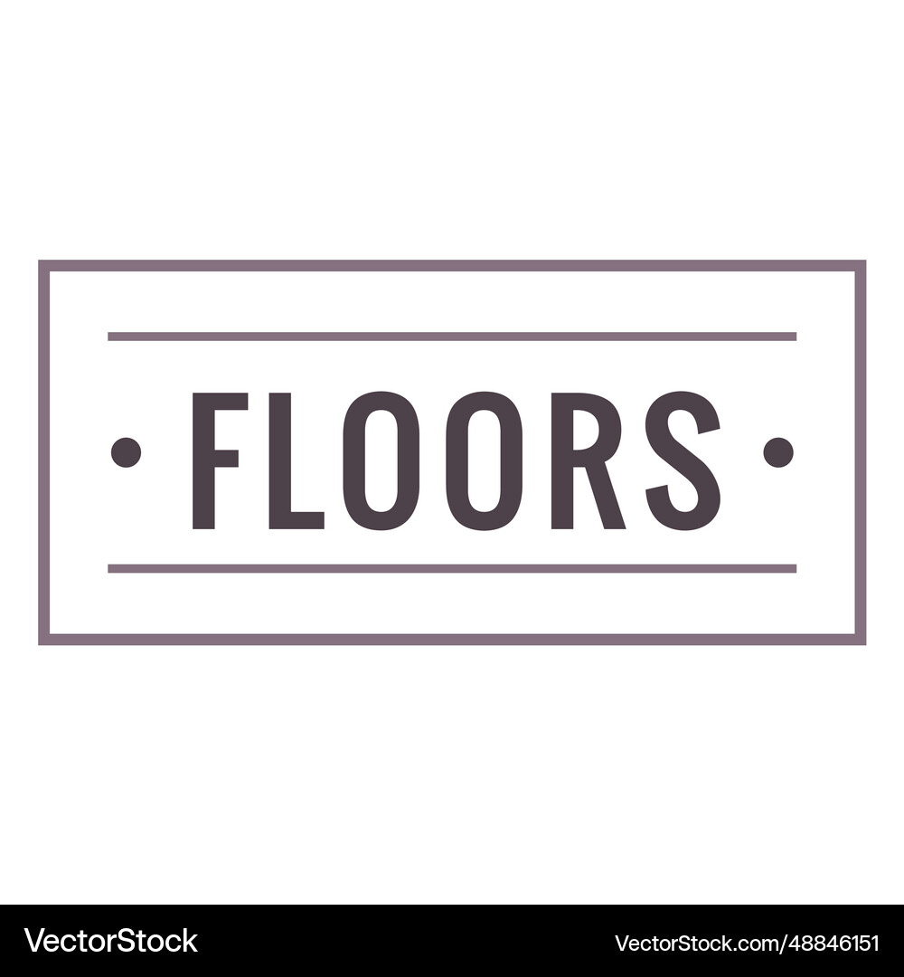 Floors label stroke Royalty Free Vector Image - VectorStock