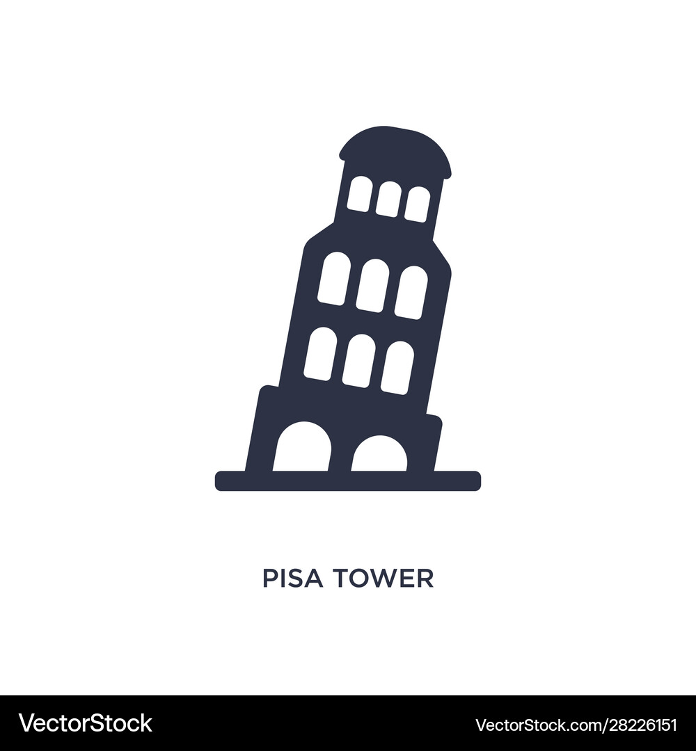 Pisa tower icon on white background simple Vector Image