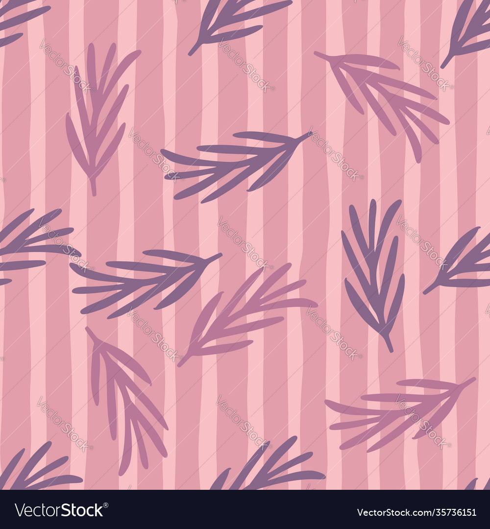Random doodle seamless pattern with pink Vector Image