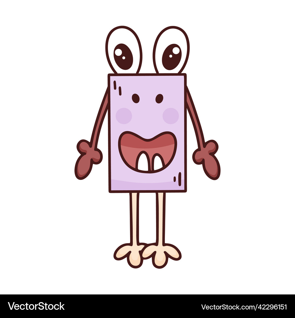 Single character monster Royalty Free Vector Image