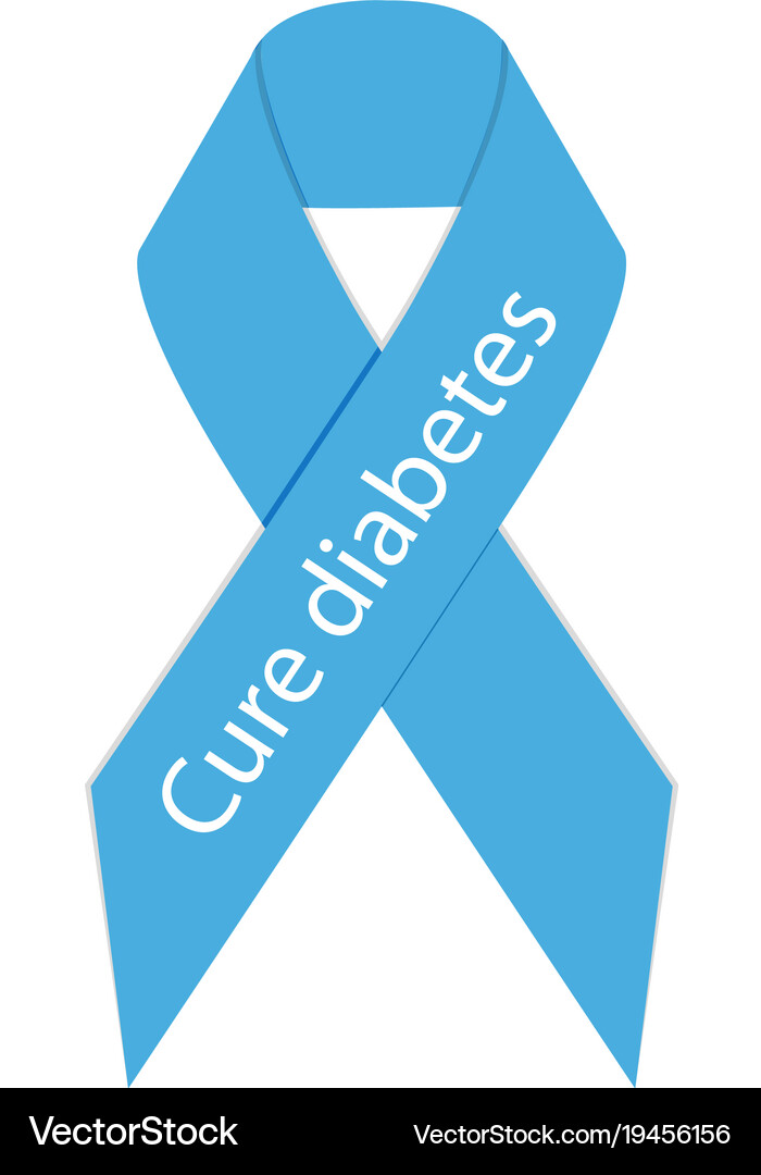 Diabetes Cure Ribbon Royalty Free Vector Image