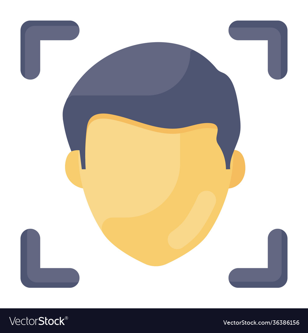 Facial recognition Royalty Free Vector Image - VectorStock