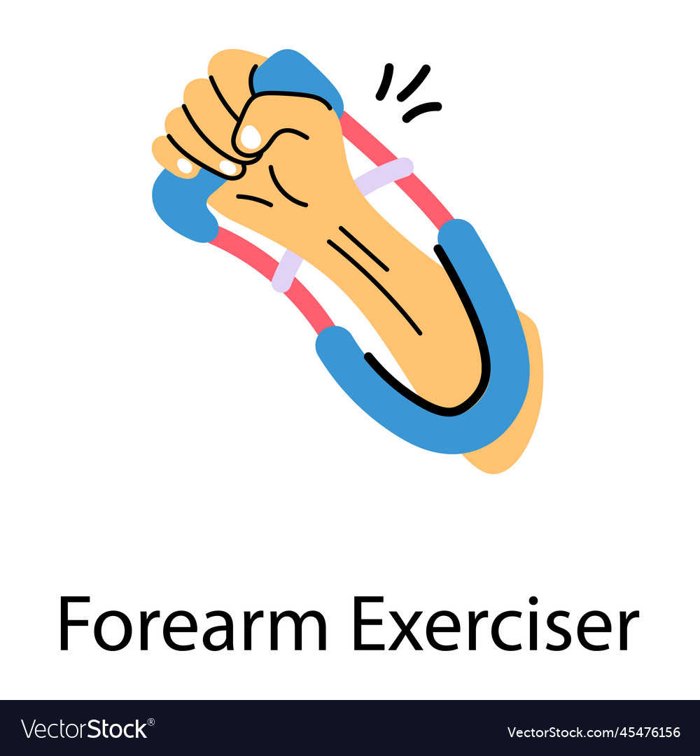 Forearm exerciser Royalty Free Vector Image - VectorStock