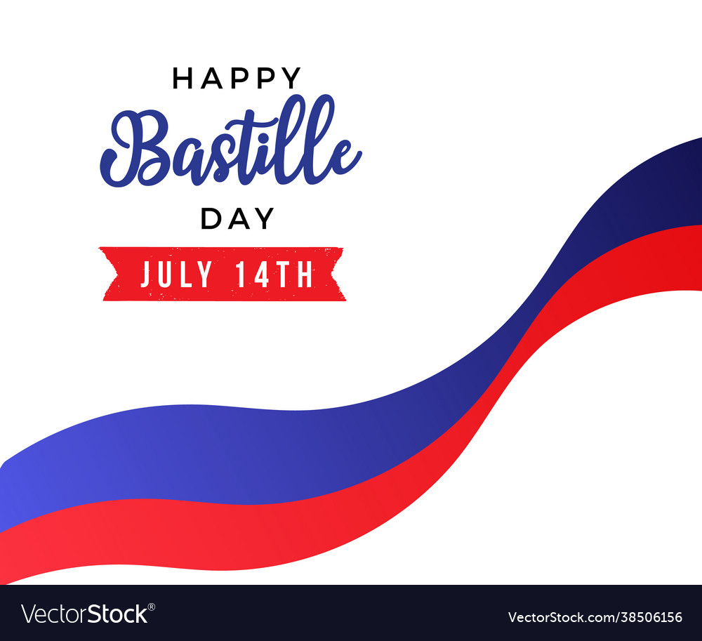 Happy bastille day beautiful typography lettering Vector Image Happy bastille day beautiful typography lettering Vector Image