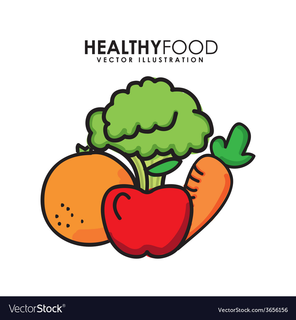 Healthy food Royalty Free Vector Image - VectorStock