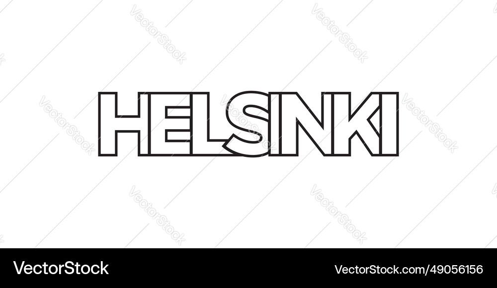 Helsinki in the finland emblem design Royalty Free Vector