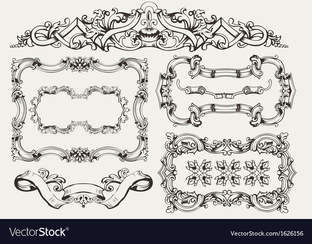 High ornate frames Royalty Free Vector Image - VectorStock